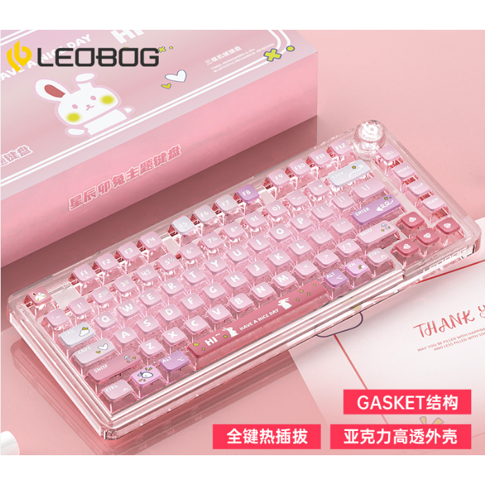 Bộ Bàn Phím Cơ Trong Suốt LeoBog Aula - 3 mode - RGB - Hotswap Aula F68 ...