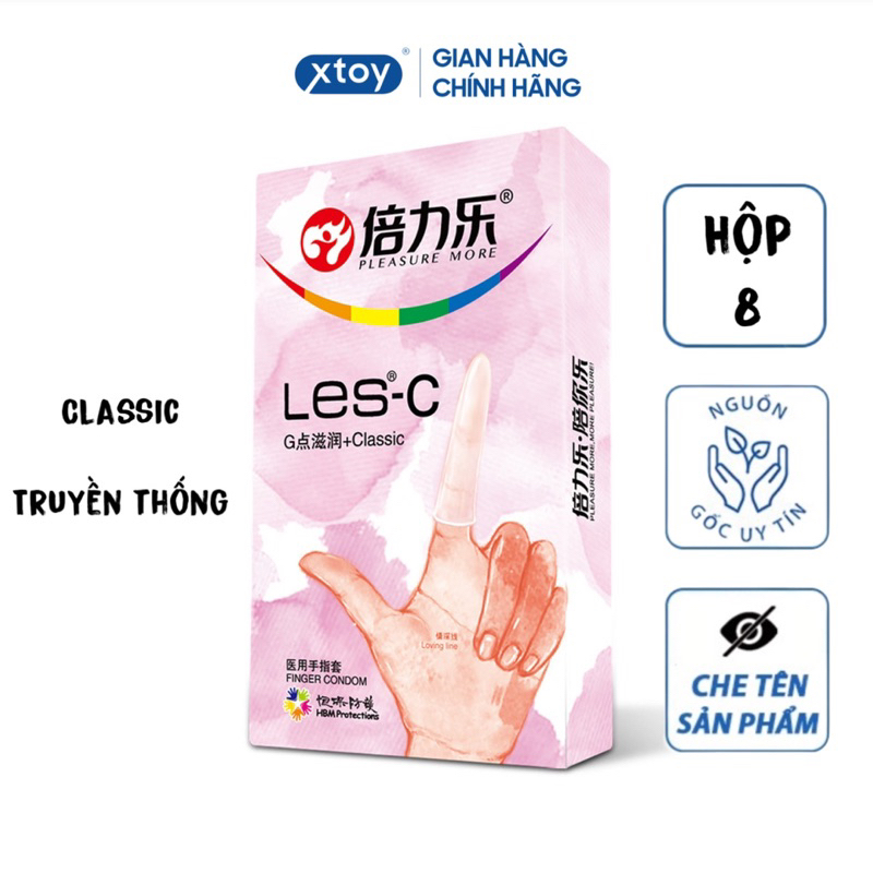 Bao cao su ngón tay HBM LES-C Classic, nhiều gel bôi trơn, hàng cao cấp, hộp 8 bcs | Shopee Việt Nam