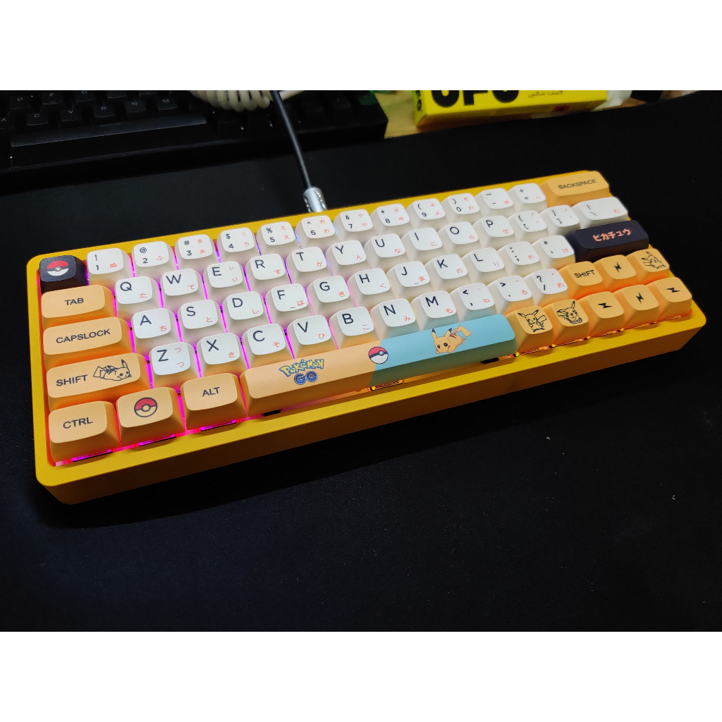 Keycap PBT XDA Commando, Pikachu nút bàn phím cơ phù hợp nhiều layout ...