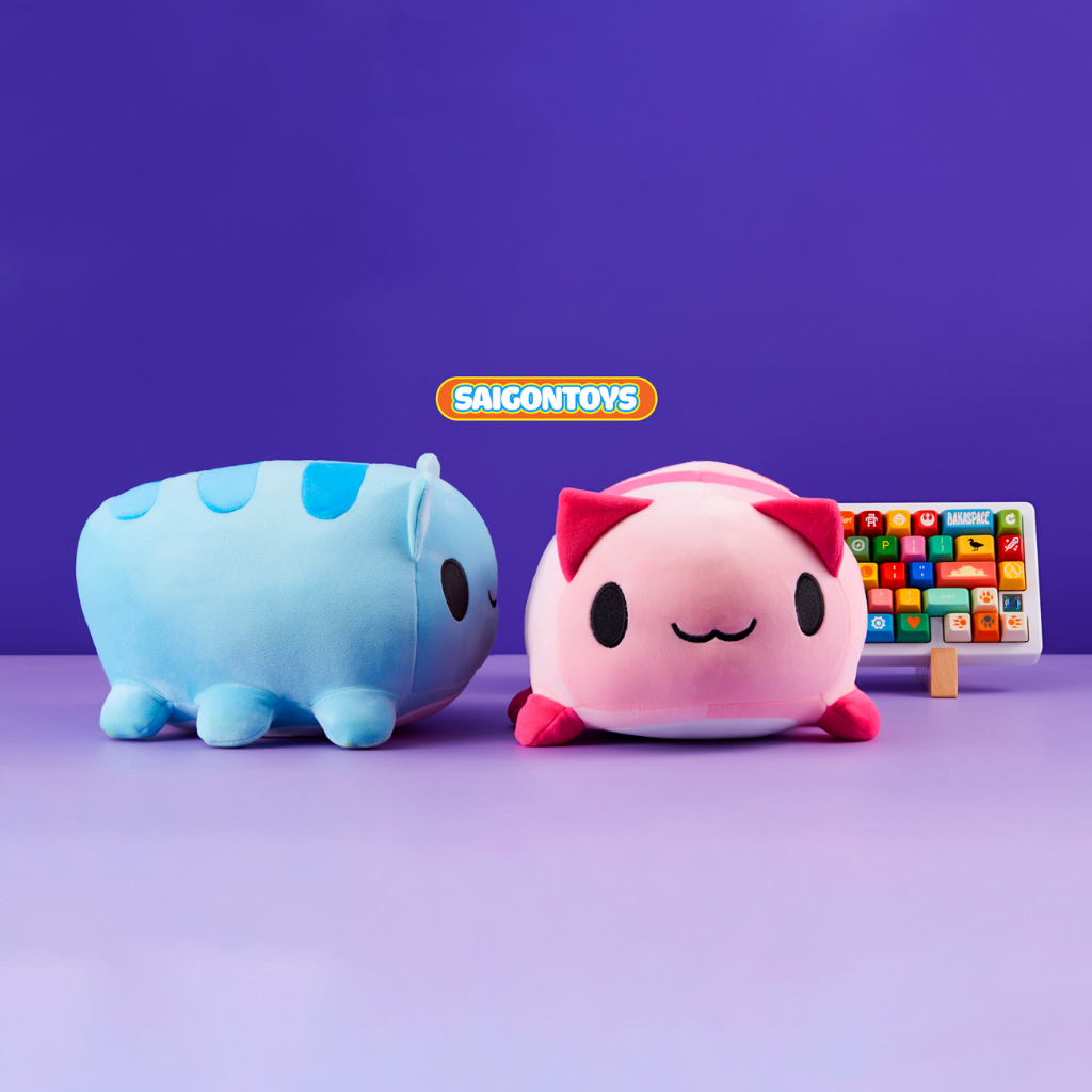 [Combo] 2 Gấu Bông Mèo Capoo Dễ Thương (Hồng + Xanh) Size 25cm | Shopee ...