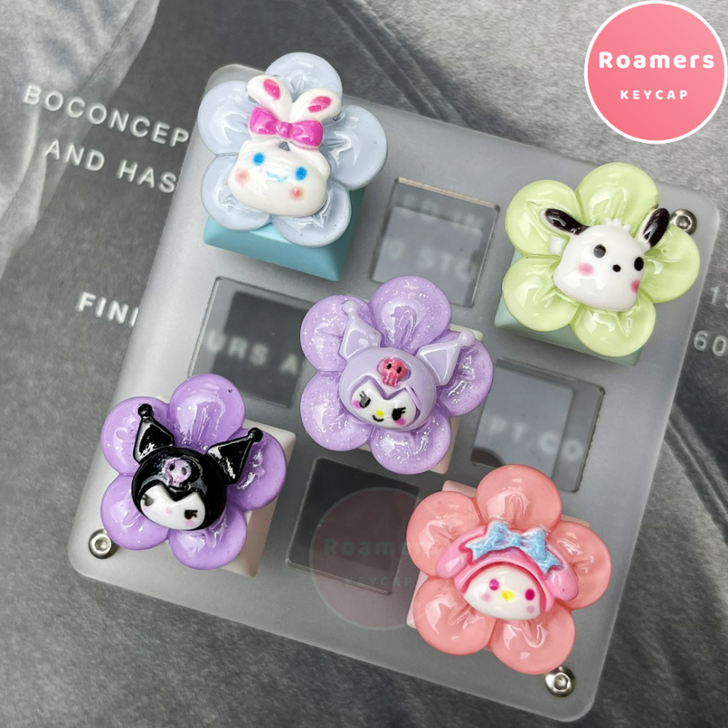 Keycap Lẻ Nút Bàn Phím Cơ Bông Hoa Dễ Thương kumori hello kitty ...