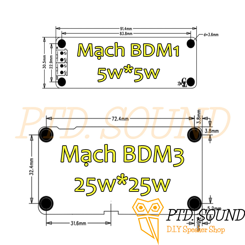 Mạch DSP Sure BDM3P BDM3 , TPA3116 50W*2 Chỉnh DSP khuếch đại âm thanh ...