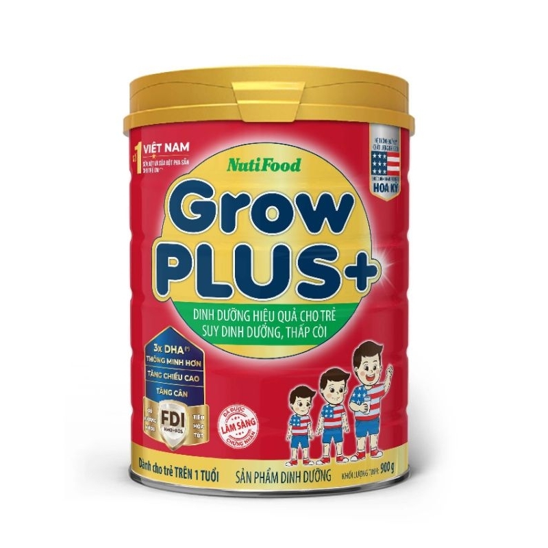 Grow plus + 900g - Dành cho trẻ suy dinh dưỡng , thấp còi ( trên 1 tuổi ...