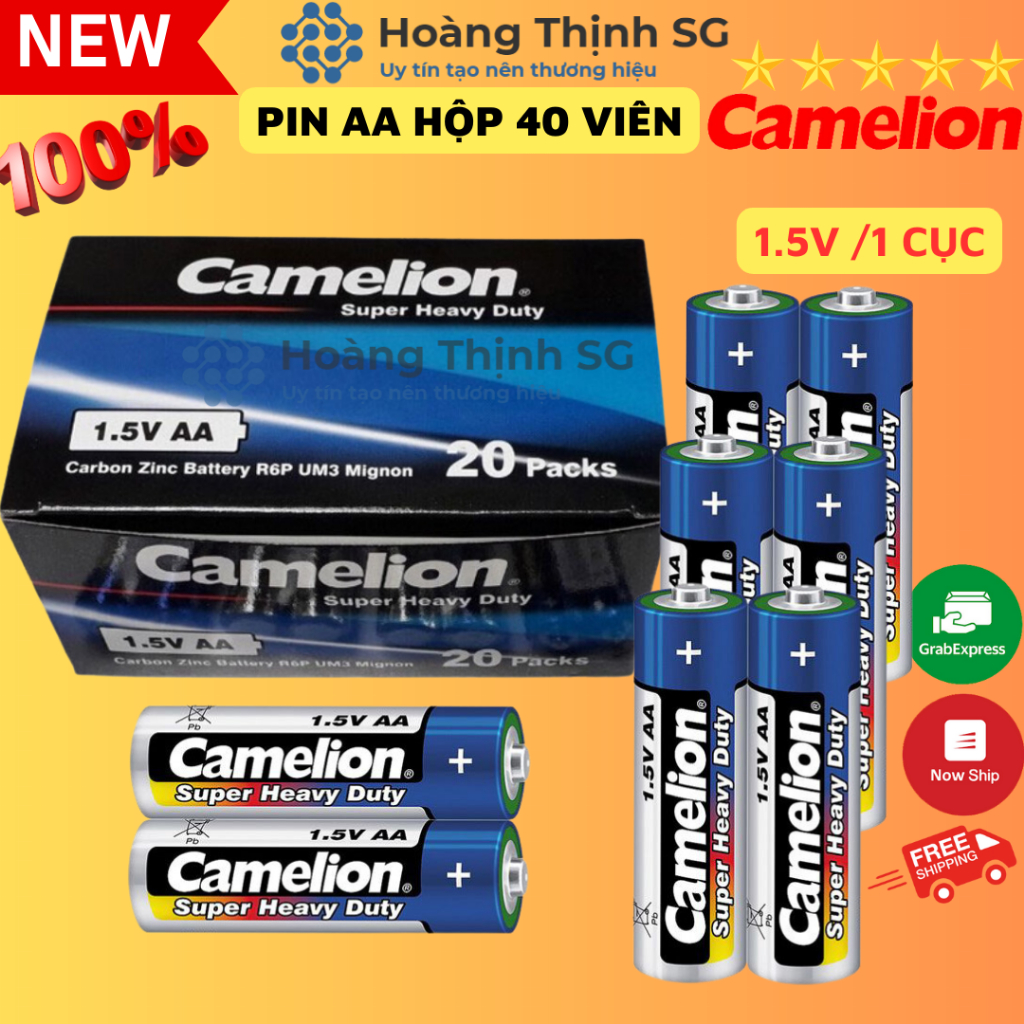 Hộp 40 Viên Pin AA (2A) Camelion, pin tiểu AAA (3A) Camelion Super ...