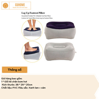 Gối kê chân bơm hơi chất liệu pvc mềm mại nhiều màu tùy chọn thích hợp ...