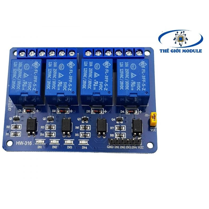 Module 4 relay 5V với Opto cách ly | Shopee Việt Nam