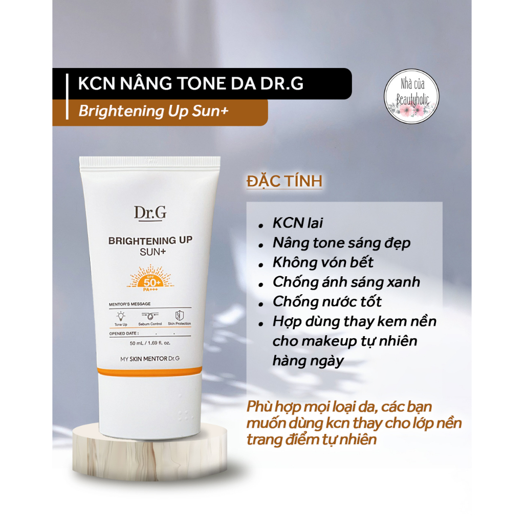 Kem chống nắng nâng tone DR.G BRIGHTENING UP SUN | Shopee Việt Nam