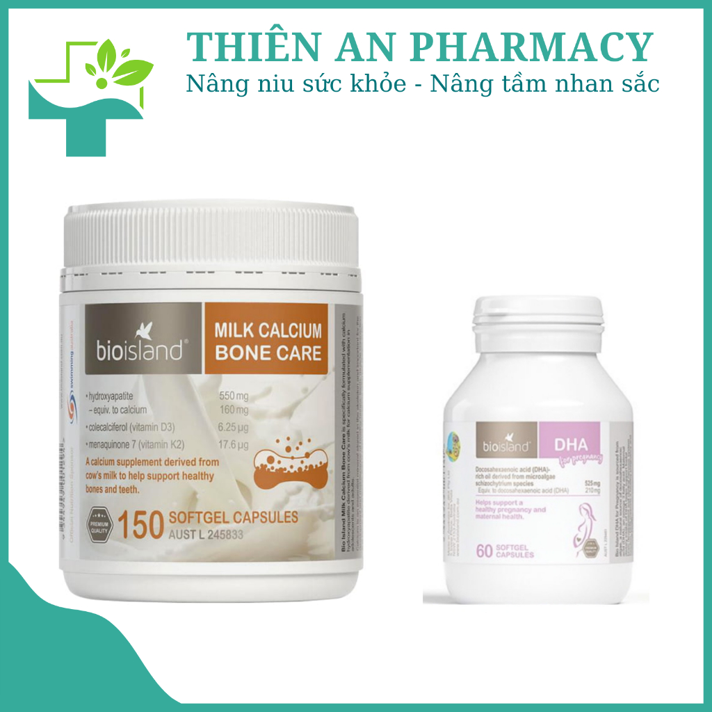 Combo cho mẹ sau sinh (DHA Bioisland, Pregnacare breast-feeding, Sắt Blackmores, Canxi Bioisland ...