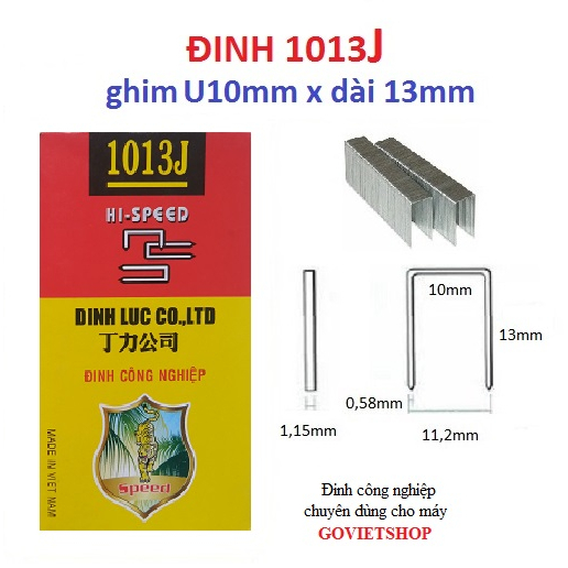 Ghim 1013J hiệu Tiger hộp 4750 cây đinh U1013, đinh u bắn gỗ, đinh u ...