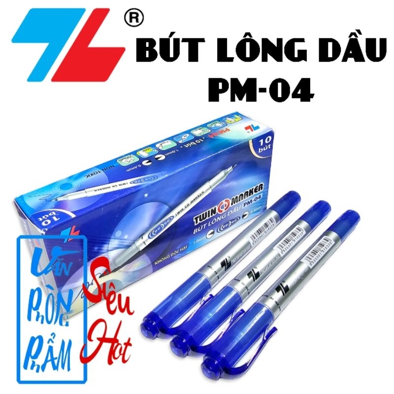 Bút Lông Dầu CD Thiên Long TL-PM04/ FO-PM01/PM-C02, 10 cây/Hộp (chính ...