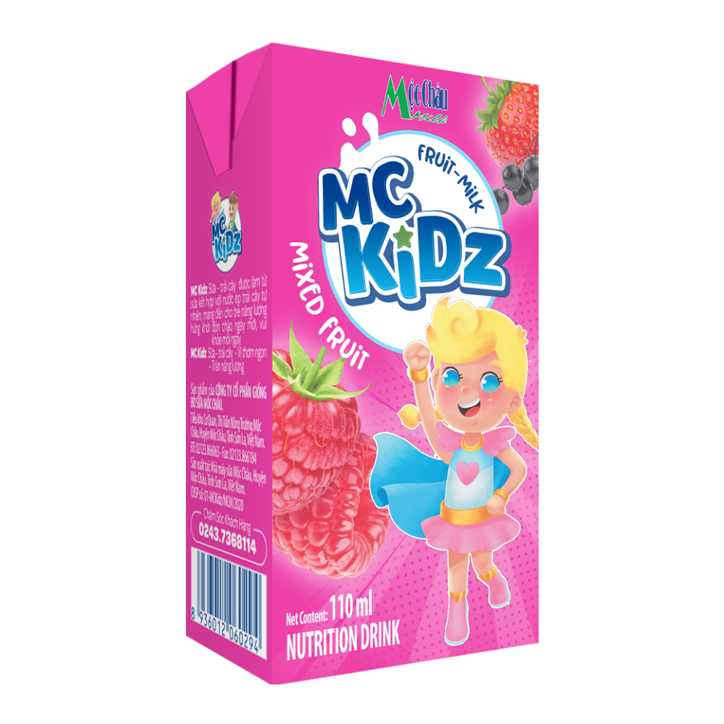 hộp Sữa Trái cây MC Kidz Vị Trái cây Tổng hợp 110ml | Shopee Việt Nam