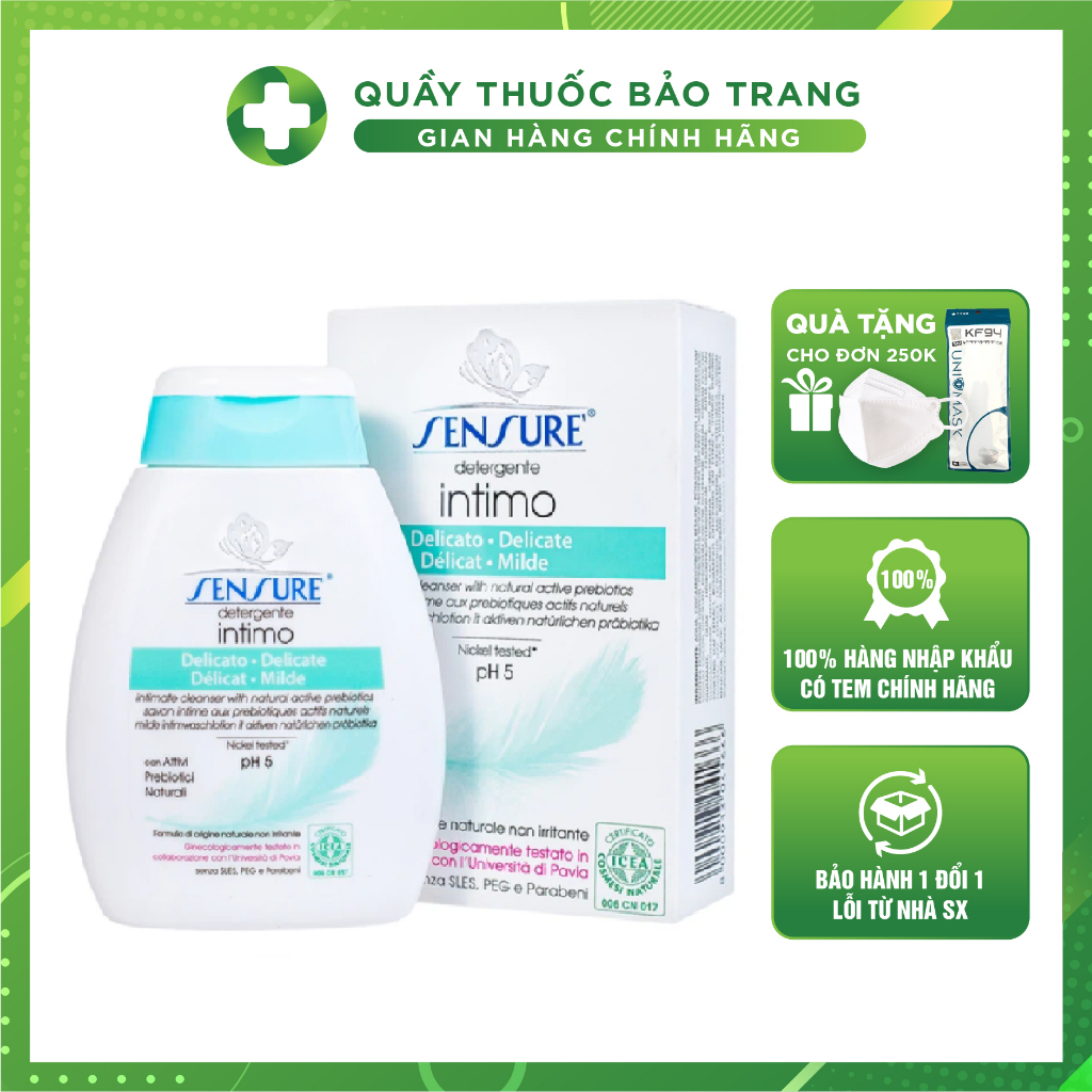 Dung Dịch Vệ Sinh Sensure Detergente Intimo - Italia | Shopee Việt Nam