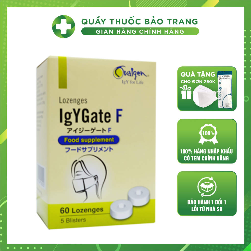 Viên ngậm IgYGate F - Hỗ trợ phòng ngừa cúm | Shopee Việt Nam