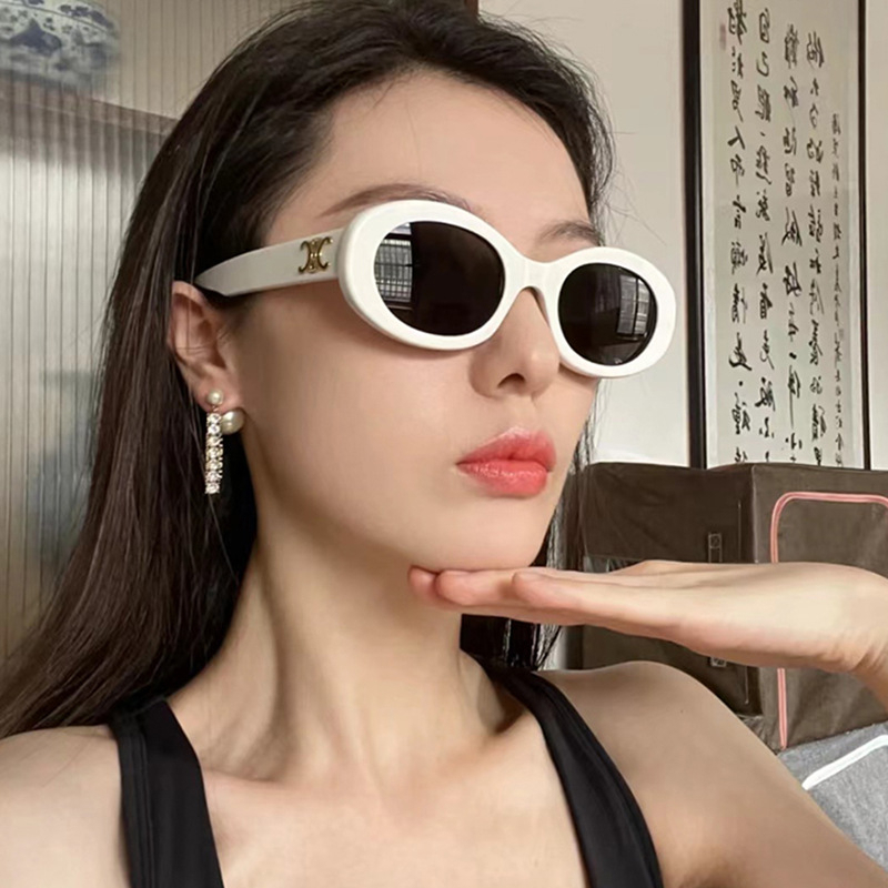 Kính mát gọng bầu dục phong cách retro thời trang Âu Mỹ dành cho nữ k76 ...