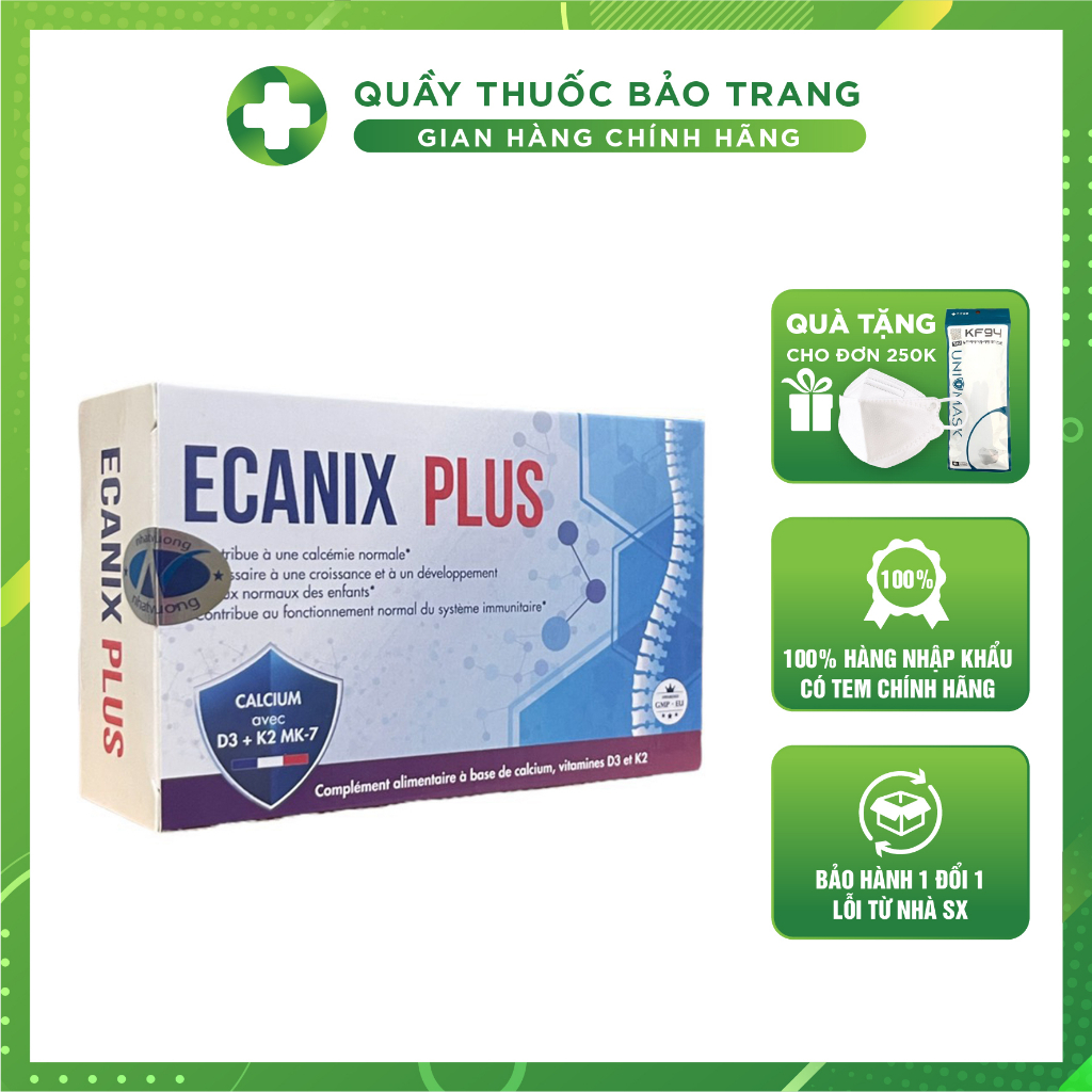 Viên uống bổ sung Canxi Ecanix Plus (hộp 60 viên) | Shopee Việt Nam