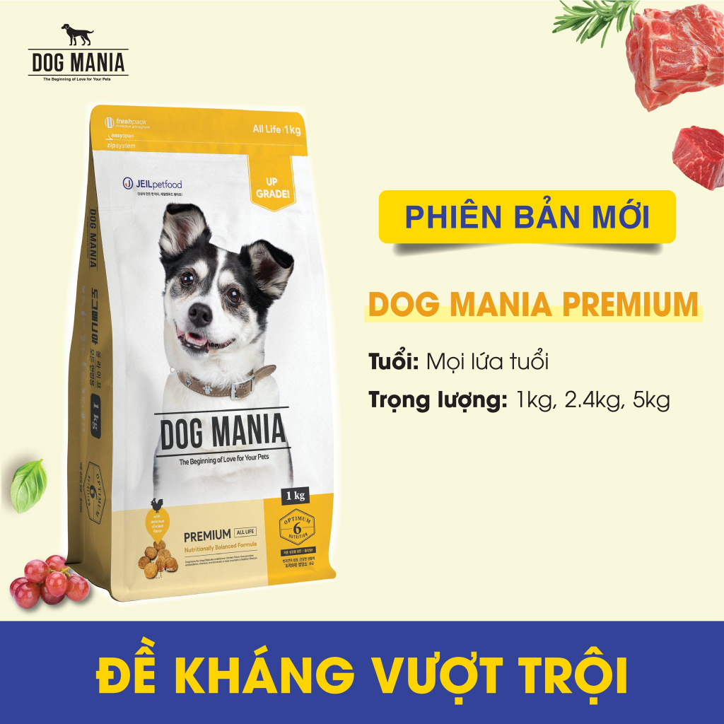 DOG MANIA - Thức Ăn Hạt Cho Chó Nhập Khẩu Hàn Quốc túi 1kg - TKMART ...