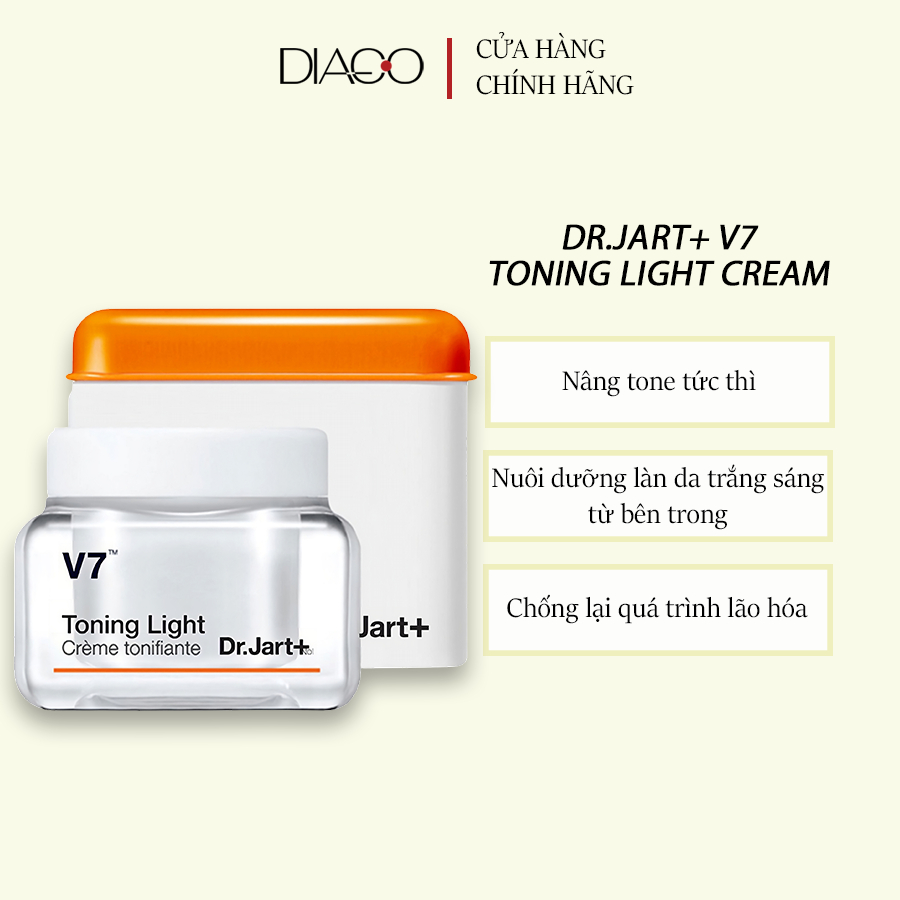 DR.JART+ V7 TONING LIGHT CREAM - KEM DƯỠNG TRẮNG DA NÂNG TONE 7 LOẠI ...