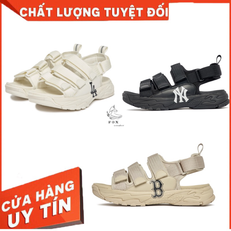 (Auth) Dép MLB - Chunky Sandal Triple New York Yankees 3ASDCSS33 ...