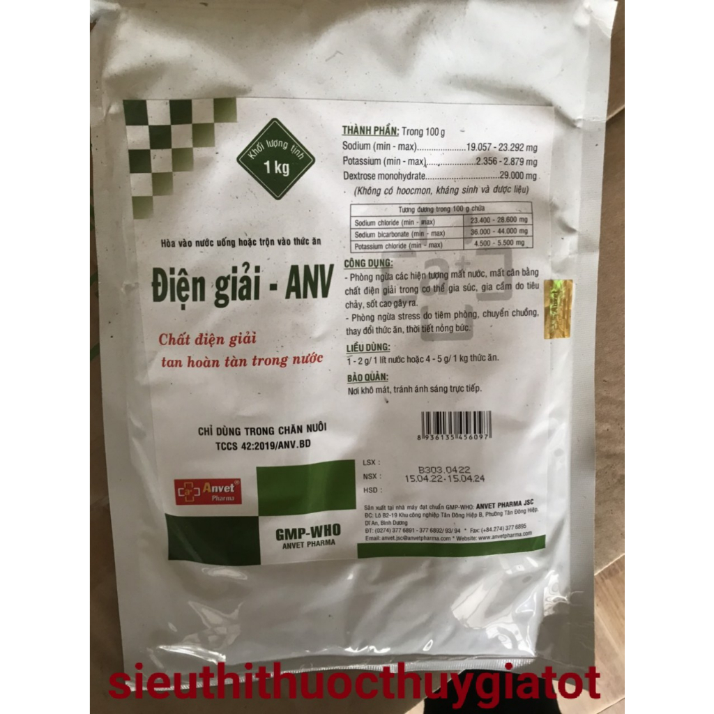 Điện giải ANV 1 kg phòng ngừa các hiện tượng mất nước | Shopee Việt Nam
