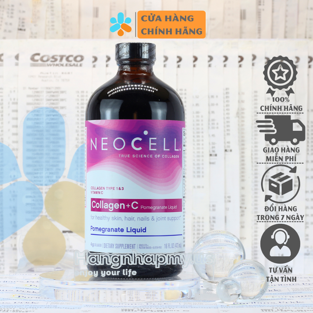 Nước uống Collagen Lựu Neocell + C Pomegranate Liquid 4000mg 473ml của ...