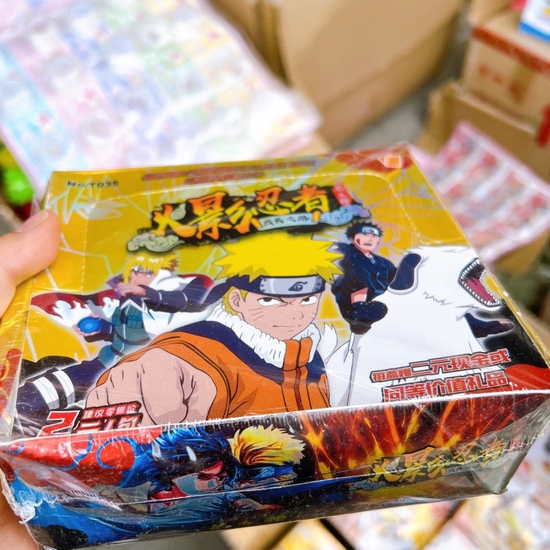 hộp 20 gói thẻ bài naruto vip tráng nhũ (gói 8 thẻ ) | Shopee Việt Nam