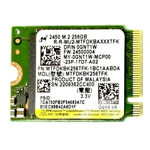 Ổ SSD 256GB Nvme 2230 PCIe Gen 4 Toshiba/KIOXIA - Micron - SK Hynix ...