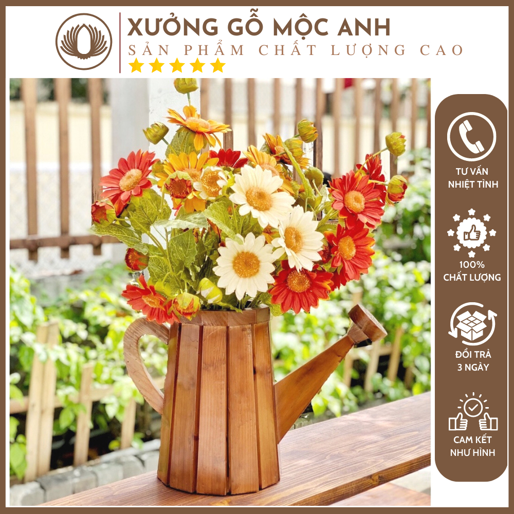 Bình hoa, lọ cắm hoa, chậu trồng cây gỗ tự nhiên handmade | Shopee Việt Nam