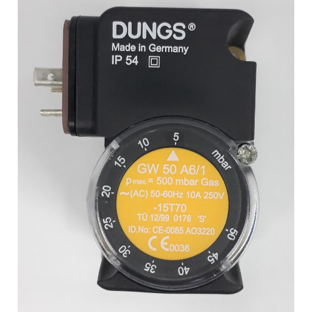 Công tắc áp suất DUNGS GW50 A6/1 5-50 mbar dùng cho đầu đốt. DUNGS pressure switch GW50 A6/1 5 ...