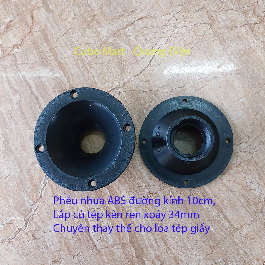 [Phễu ABS 9.6cm, 8.5cm, 7.5cm] 02 Chiếc Phễu Nhựa ABS, Lắp Củ Tép Kèn Ren Xoáy 34, Thay Cho Loa ...