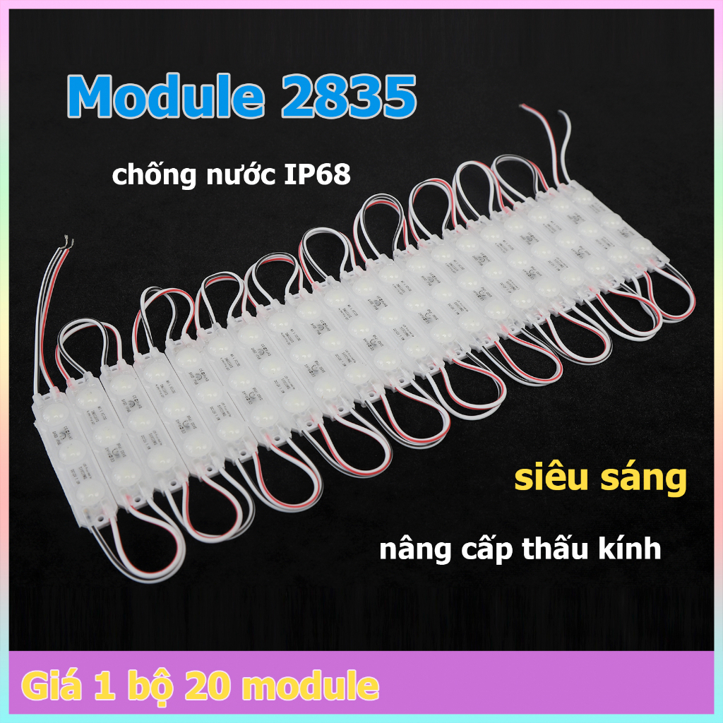 Led Hắt 3 Bóng, led modul siêu sáng 12V Vỉ 20 Thanh làm biển quảng cáo ...