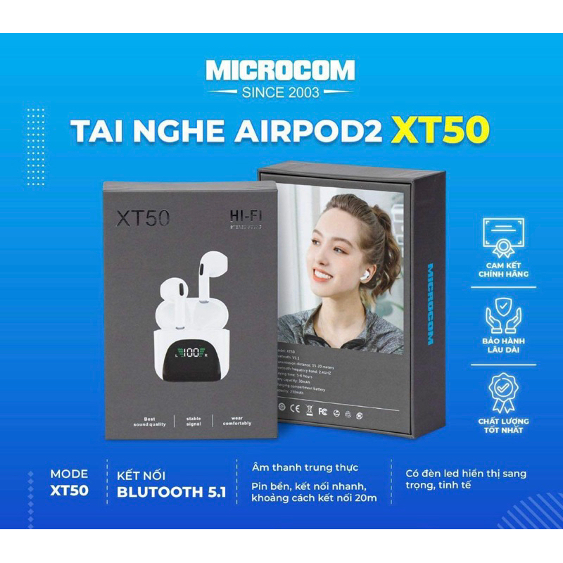 Tai nghe Bluetooth XT50 | Shopee Việt Nam