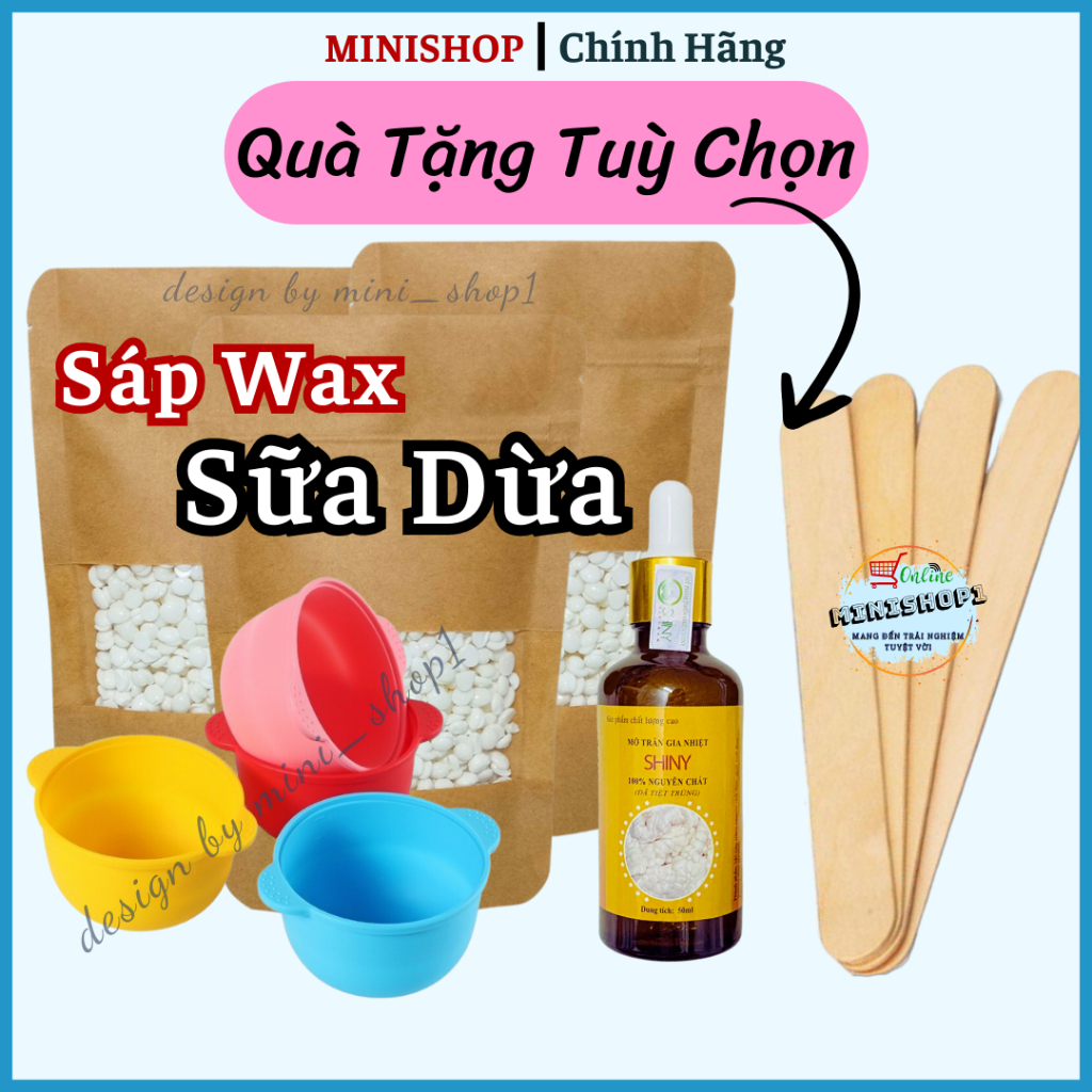 500G Sáp wax lông SỮA DỪA MinHy, triệt lông ria râu mép, dùng dể wax ...
