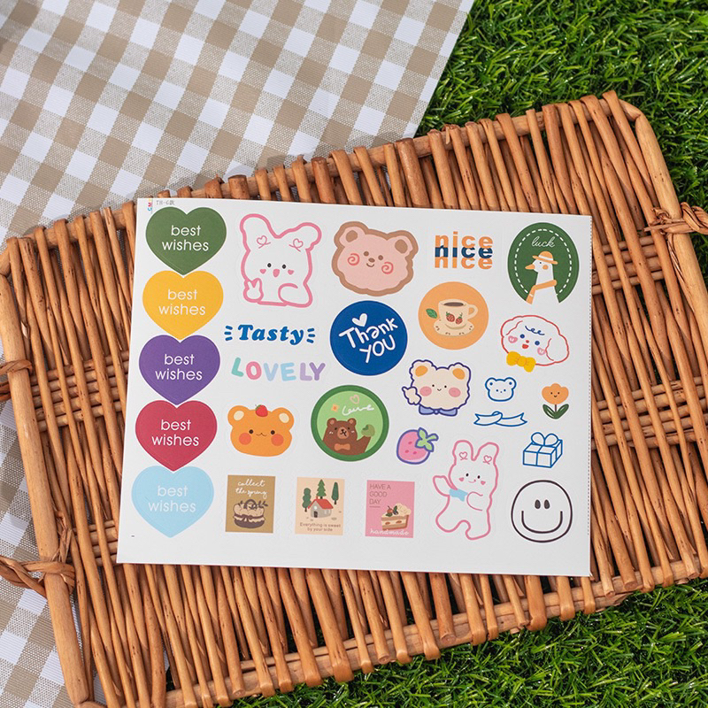 Tem sticker dễ thương trang trí hộp bánh | Shopee Việt Nam