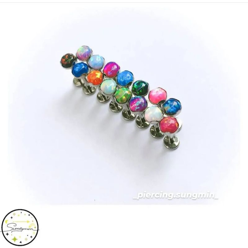 khuyên tai khuyên môi Titanium ASTM F136 khuyên tai đá opal 5mm (inbox ... khuyên tai khuyên môi Titanium ASTM F136 khuyên tai đá opal 5mm (inbox ...