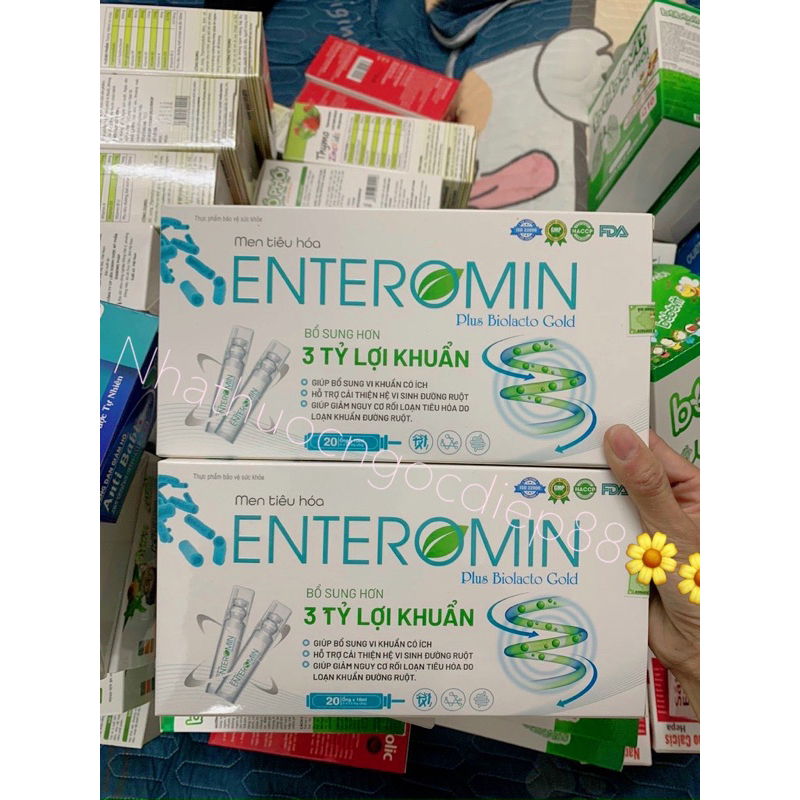 Men ống + Kẽm - men vi sinh ENTEROMIN PLUS Biolacto gold Plus ZinC- Hộp 20 ống x 10ml cân bằng ...