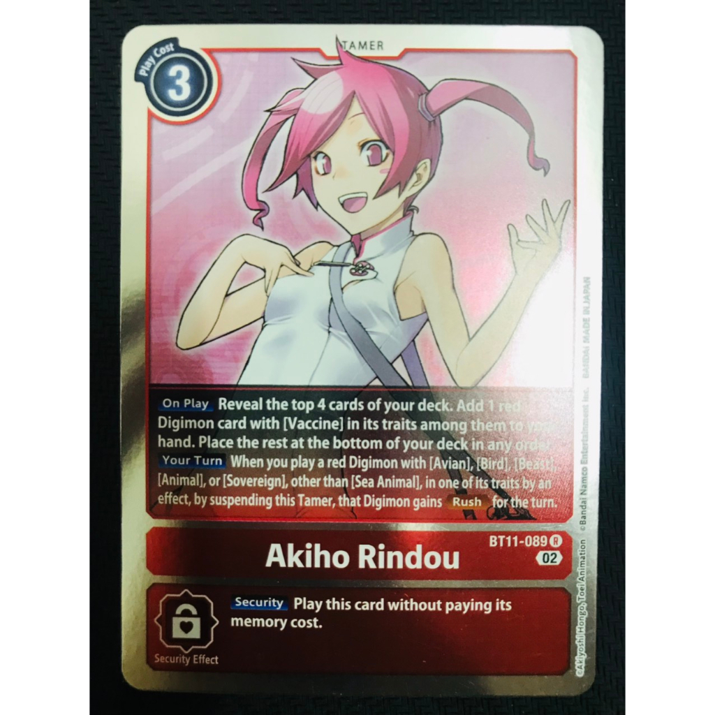 Thẻ bài Digimon BT11-089 - Akiho Rindou - Tamer - Rare | Shopee Việt Nam