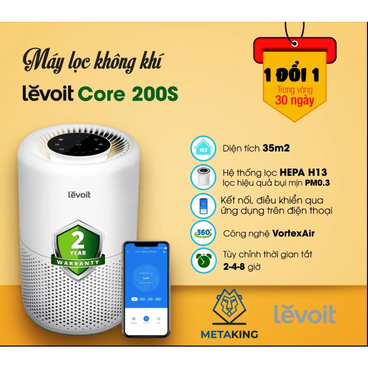 Máy Lọc Không Khí Levoit Core 200s (Điều khiển từ xa, Hàng chính hãng ...