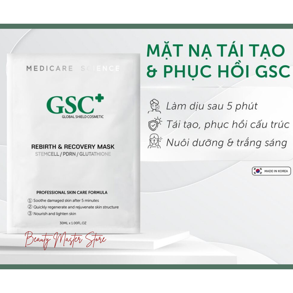Mặt nạ tế bào gốc giảm sưng đỏ sau lăn phi kim GSC Rebirth & Recovery ...
