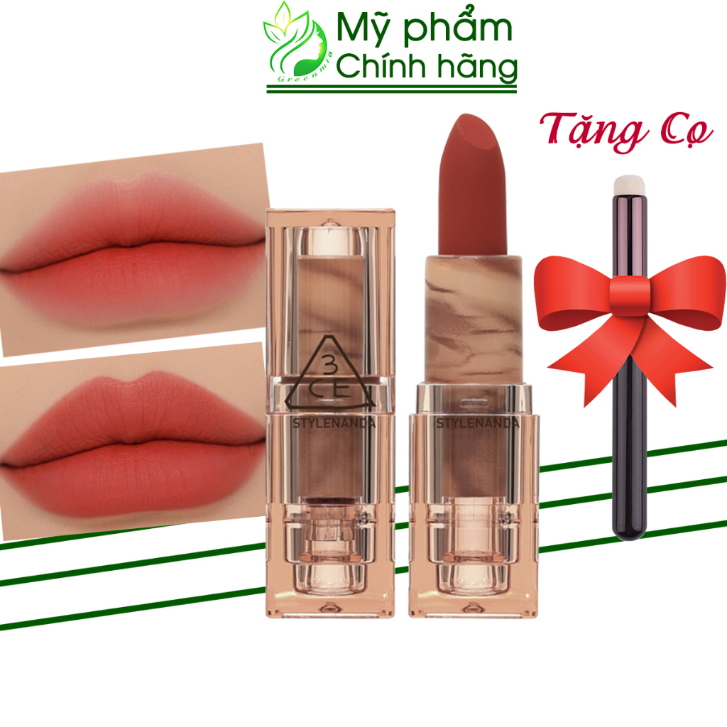 Son Thỏi 3CE Soft Matte Unstained Red Phiên Bản Giới Hạn Vân Đá Màu Đỏ ...