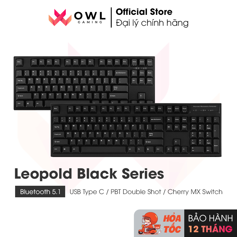 Bàn phím cơ Leopold FC750R / FC900R BT PD Black (Bluetooth / Cherry ...