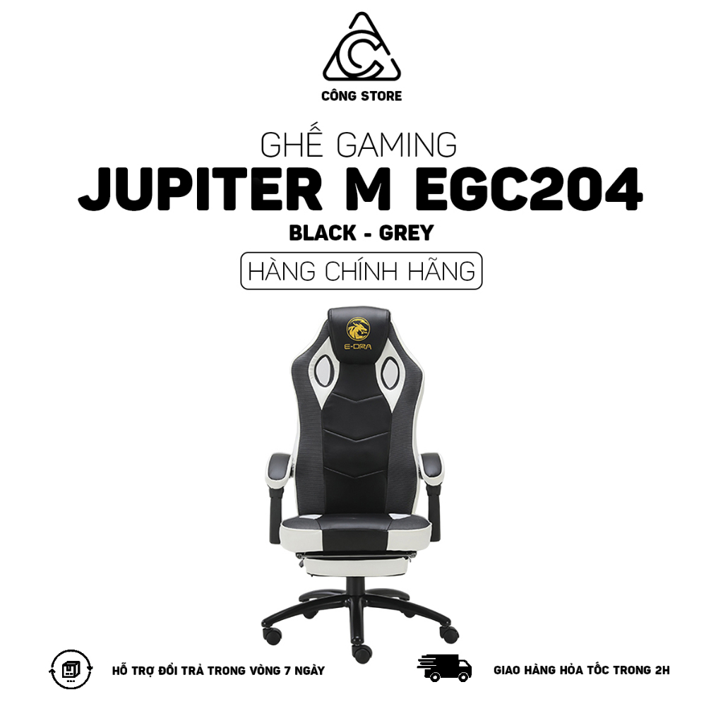 Ghế Gaming E-DRA Jupiter M EGC204 - V2 - Da PU cao cấp - Hệ thống rung ...