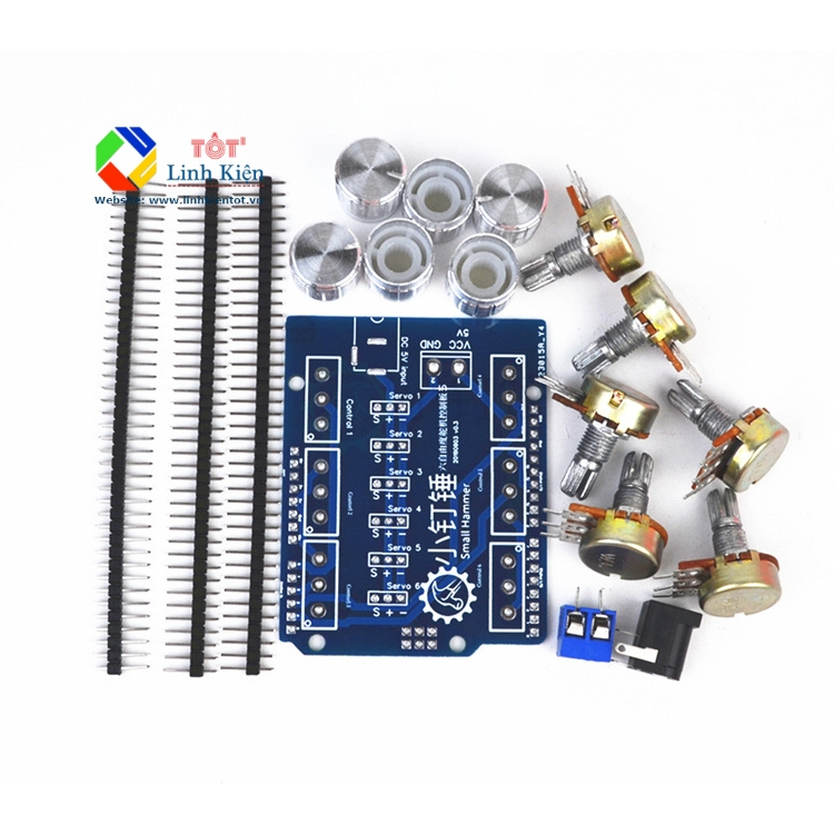 Board shield chiết áp cho cánh tay robot 6 bậc - điều khiển biến trở ...