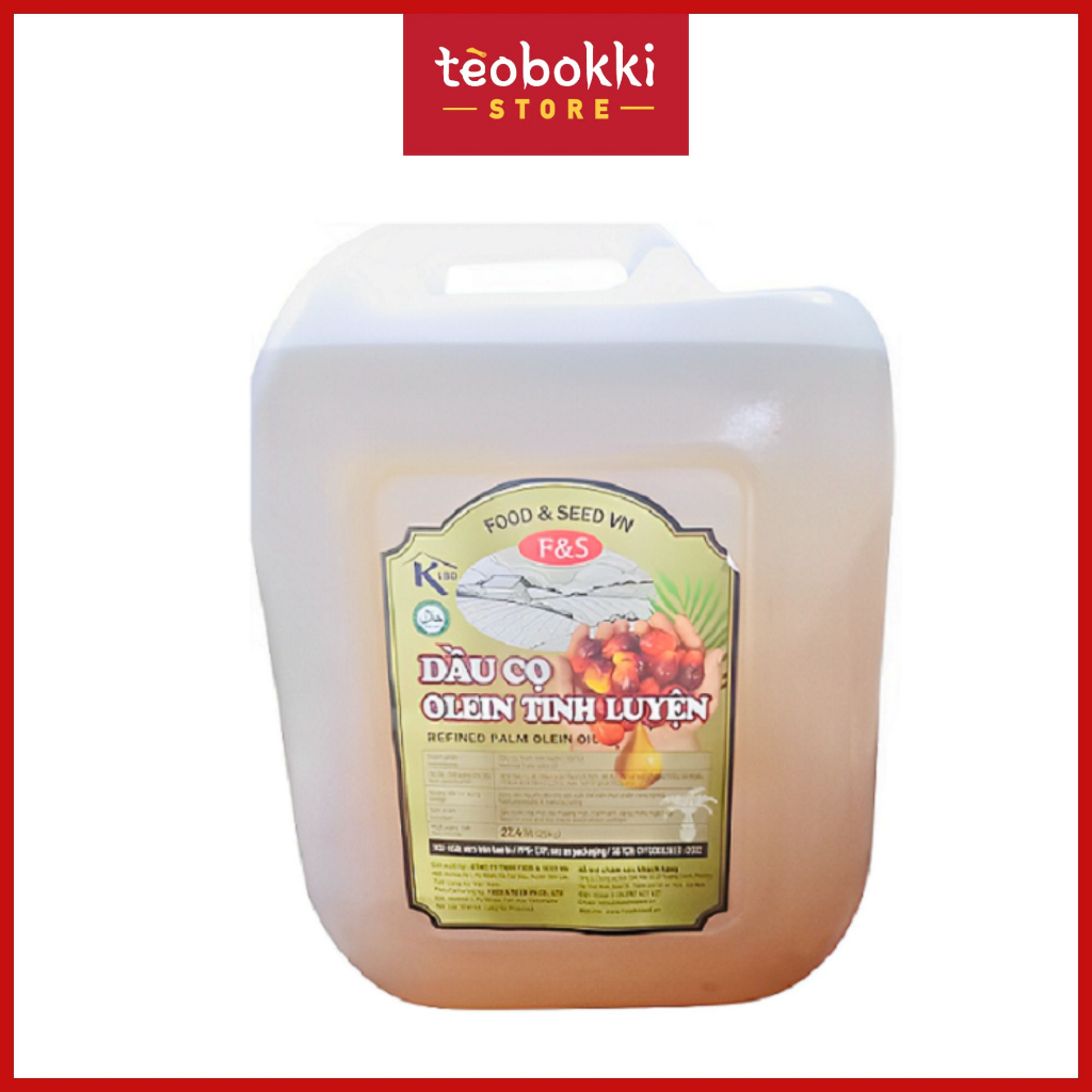 Dầu cọ olein tinh luyện F&S can 25kg (refined palm olein oil) | Shopee ...