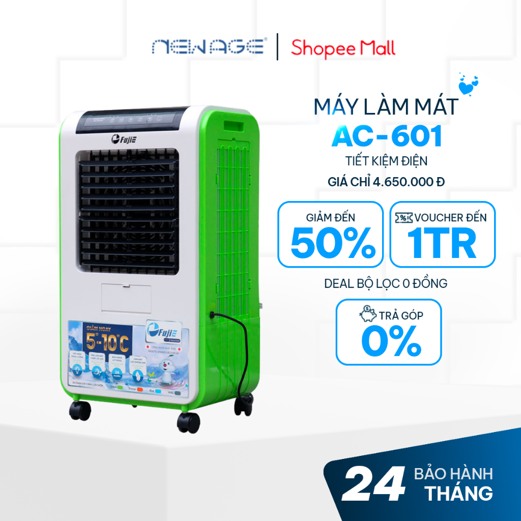 Quạt hơi nước FujiE AC-601 nhập khẩu chính hãng, quạt điều hòa làm mát ...