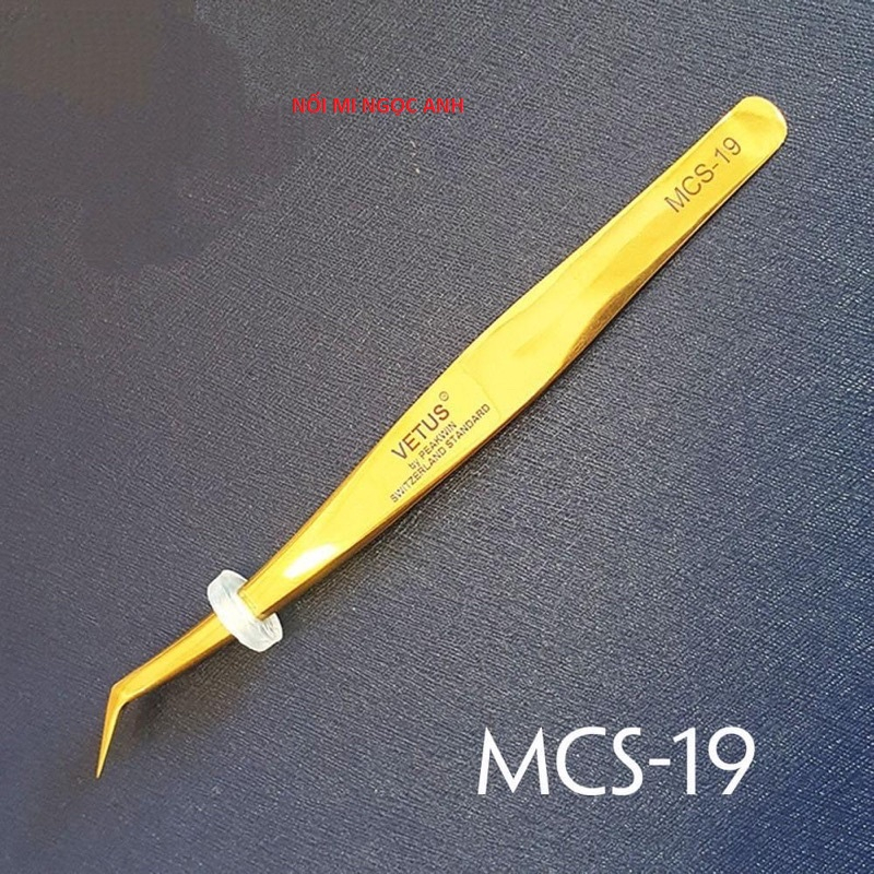 (BAO TEST) Nhíp gắp nối mi, tách mi, tạo fan 2d-8d, nhíp vetus MCS-19 ...