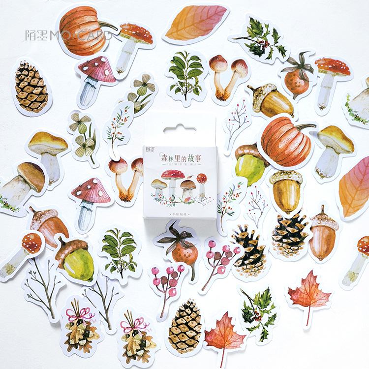 Hộp 46 miếng dán sticker Mo.Card MMK04B002 câu chuyện trong rừng trang ...