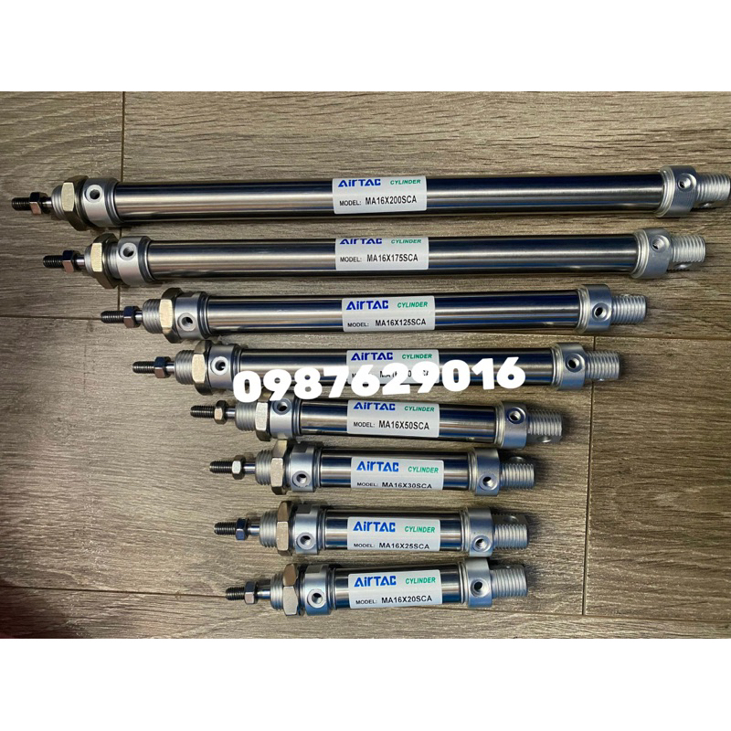 Xy lanh tròn AIRTAC MA16-20/25/30/50/75/100/125/150/175/200SCA | Shopee ...