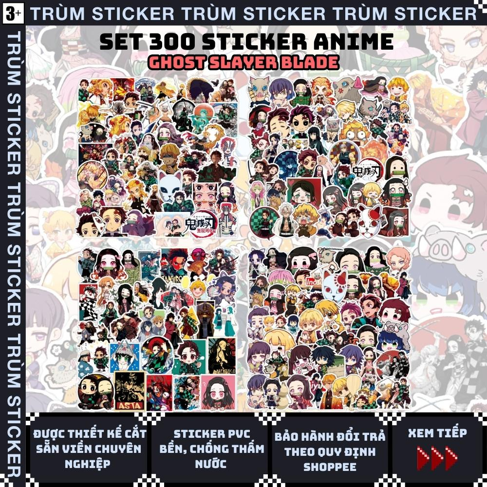 Set 300 Stickers, Hình Dán Kimetsu No Yabai- anime,movie - Trang Trí ...