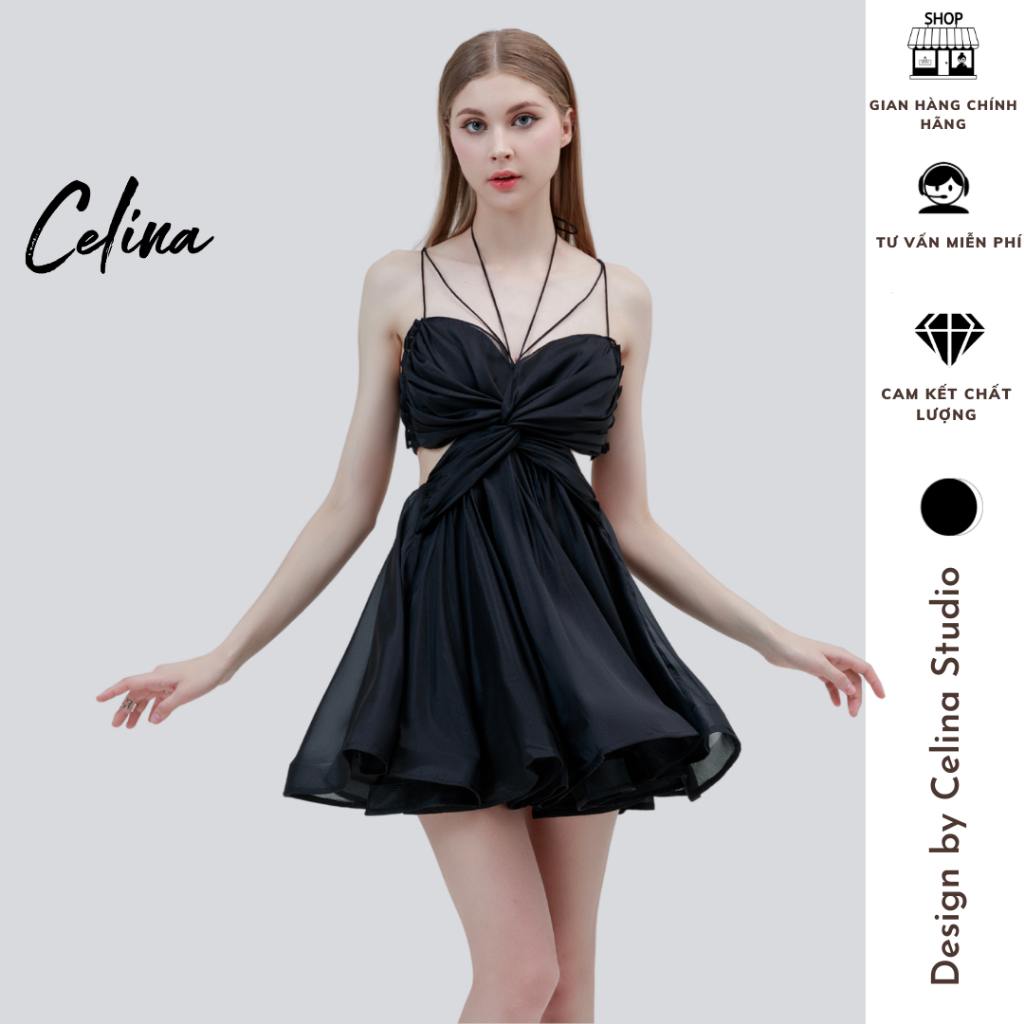 Đầm Thiết Kế Dự Tiệc Tay Rời Mặc Được Nhiều Kiểu| Butterfly Dress - CELINA STUDIO -009 | Shopee ...