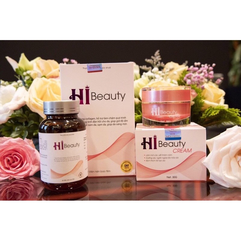 Bộ Kem Hi Beauty Trắng Da Mờ Nám Gồm Kem Serum Viên uống | Shopee Việt Nam